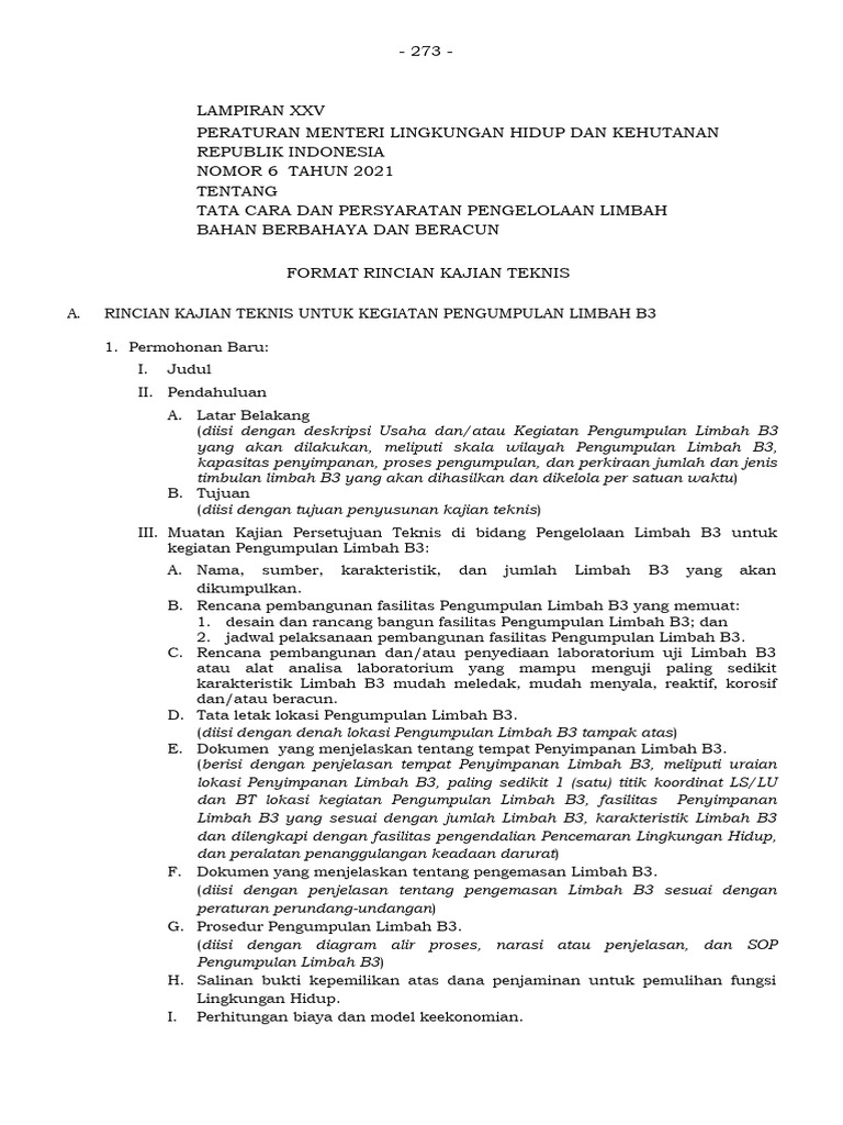 FORMAT RINCIAN KAJIAN TEKNIS | PDF