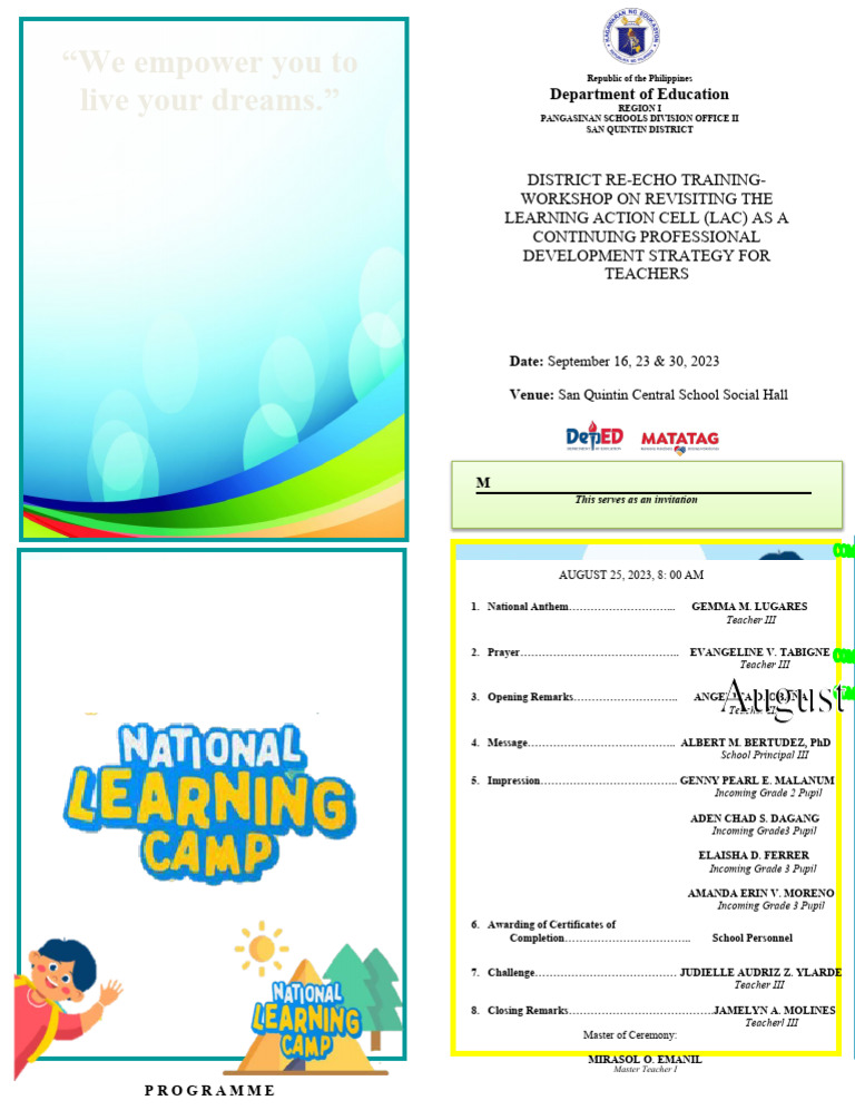 District Re-Echo Training Program | PDF