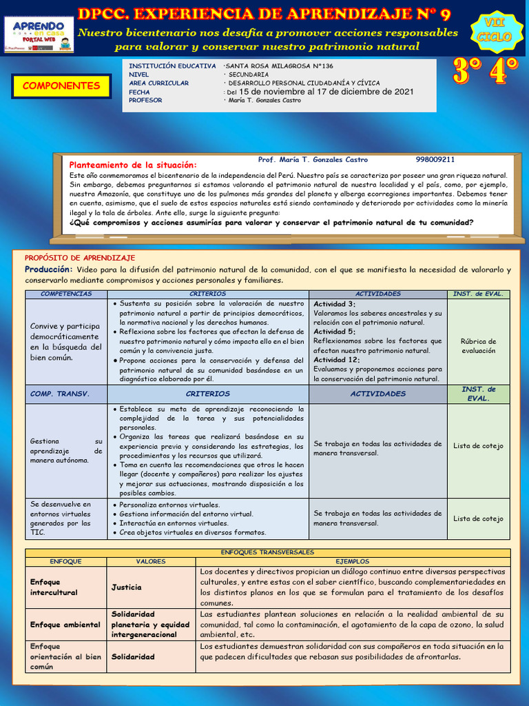9 Eda DPCC - 3° 4°1 | PDF 9 Eda DPCC - 3° 4°1 | PDF