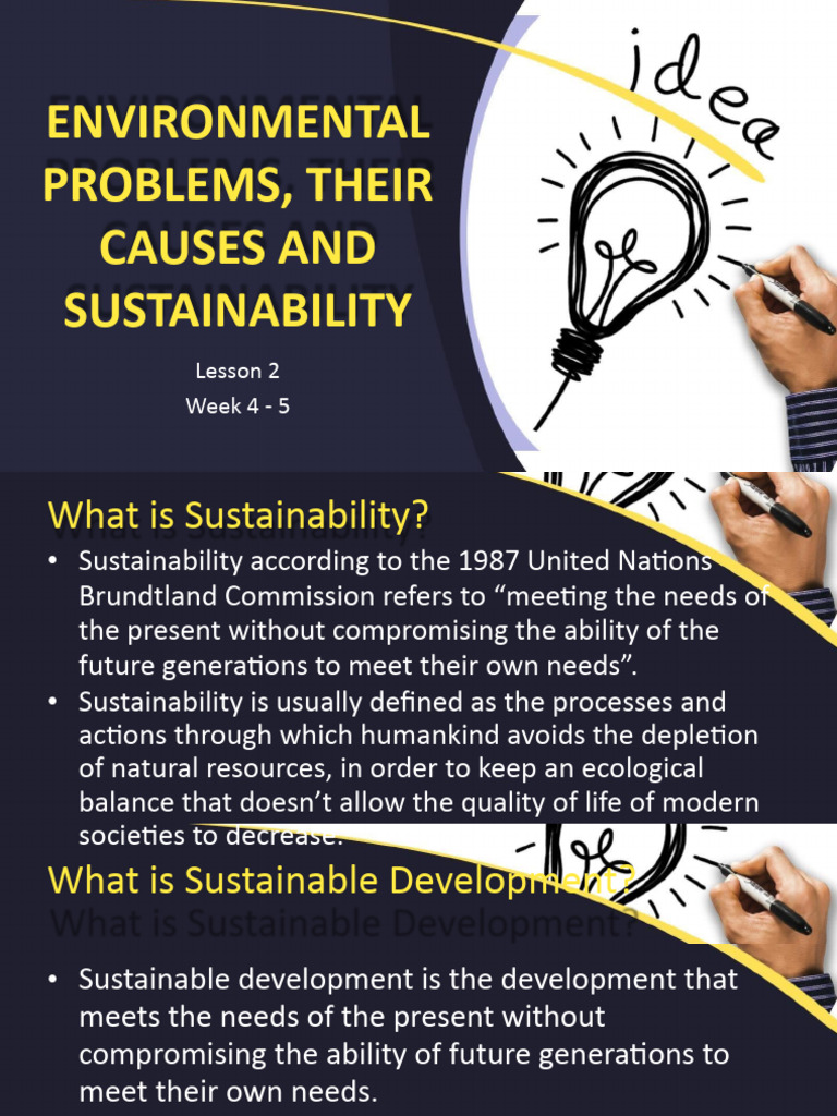 Lesson 2 - Environmental Problems, Their Causes and Sustainability ...