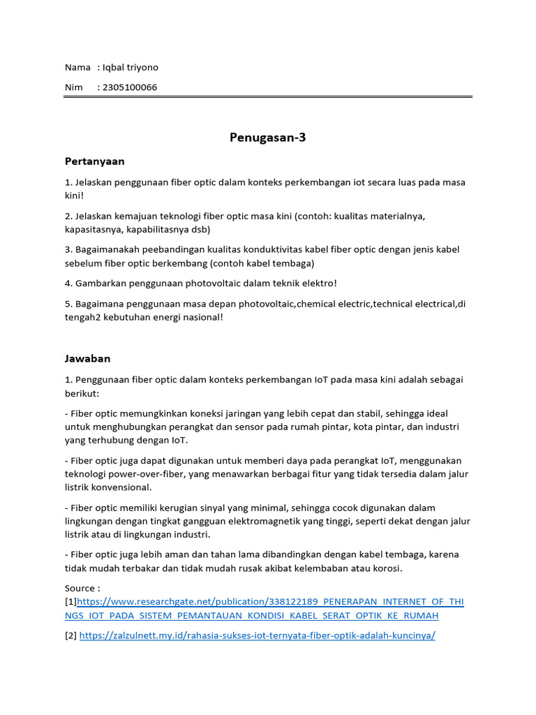 Penugasan 3 | PDF | Sains & Matematika | Teknologi & Rekayasa