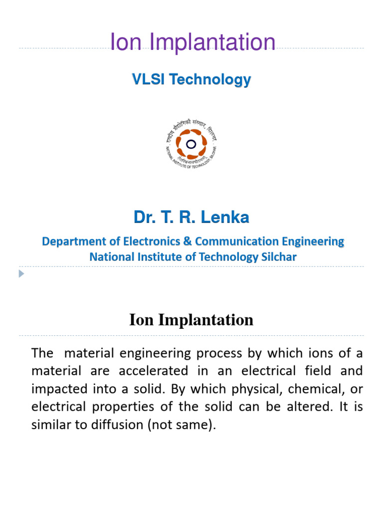 Ion Implantation | PDF | Ion Implantation | Ion