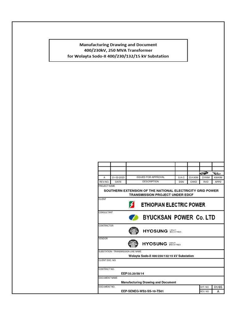 EEP-SENEG-WS2-SS-10-TS01 - A - Manufacturing Drawing and Document For ...