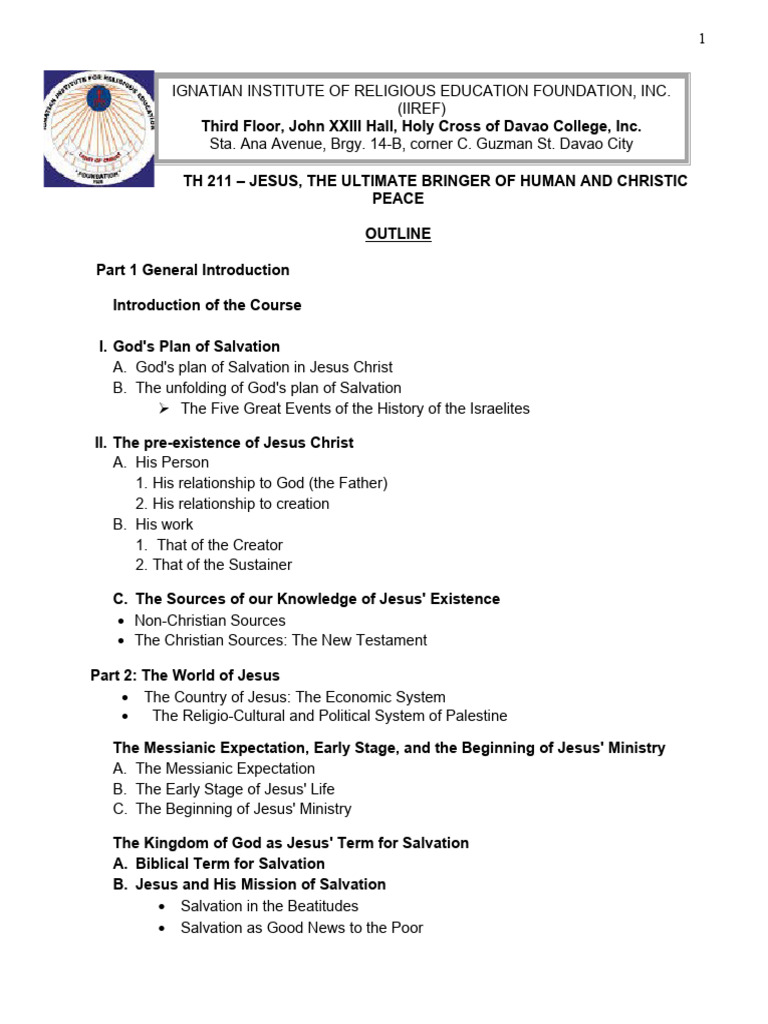 TH 211 Module 2022 | PDF