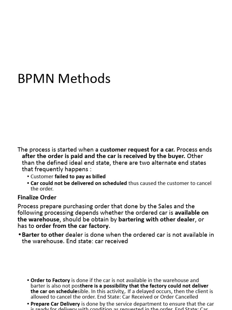 BPMN Order-to-Delivery Process Guide | PDF | Sales | Barter