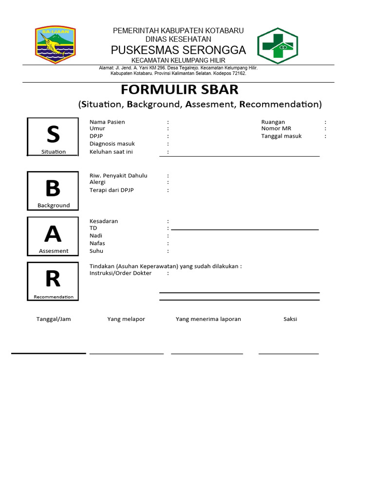 Form-Sbar | PDF
