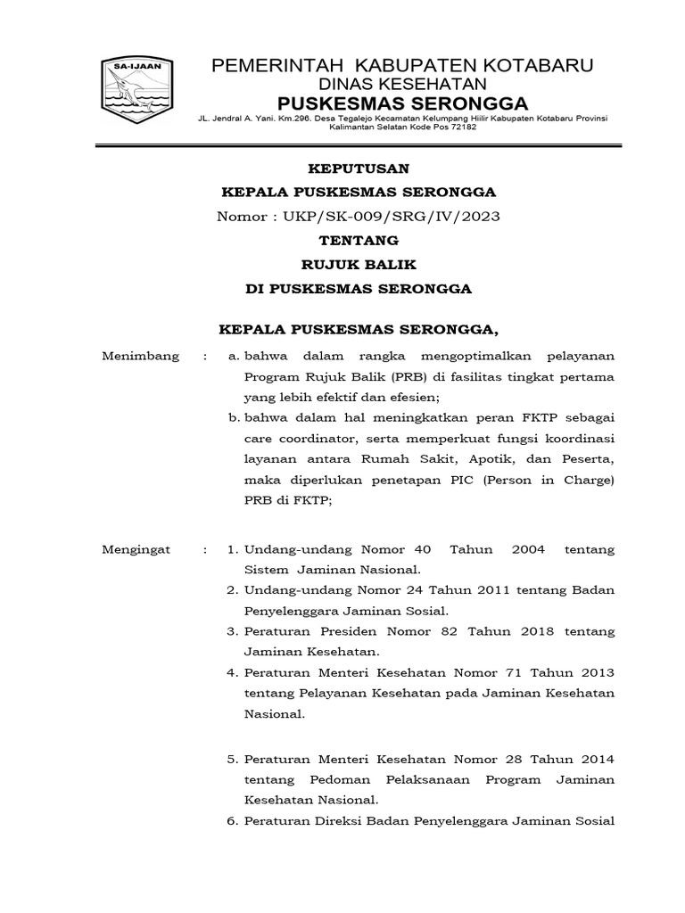 SK Rujuk Balik | PDF