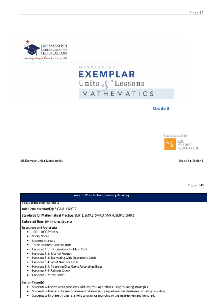 Math Grade 3 Lesson 3 | PDF | Cognition