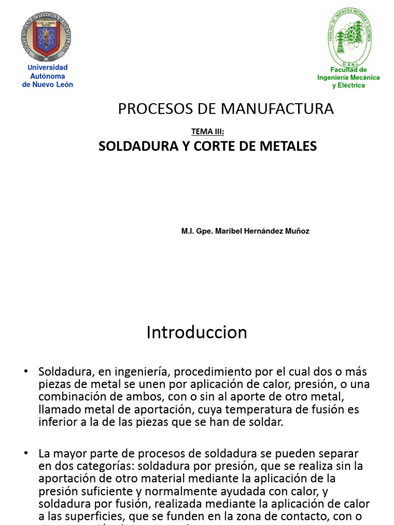 Tema Iii Soldadura y Corte de Metales | PDF | Soldadura | Construcción