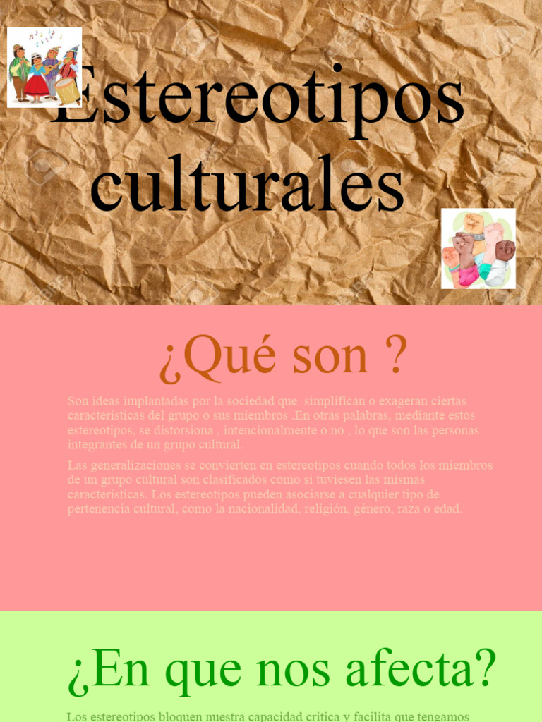 Estereotipos Culturales: Impacto y Ejemplos | PDF