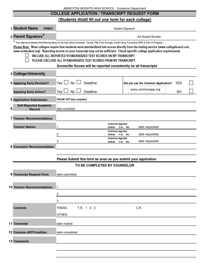 Transcript Release Form | Download Free PDF | Academia