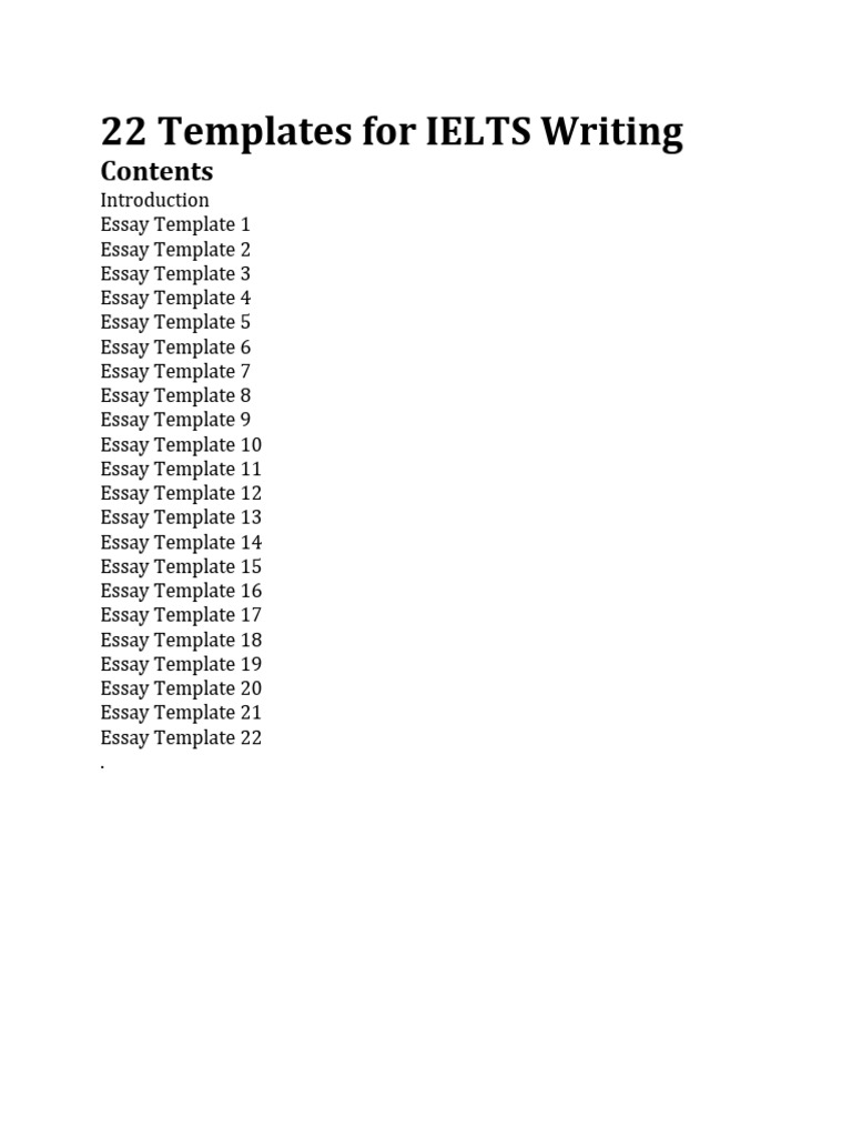 22 Templates For IELTS Writing | PDF | Tourism | Reason