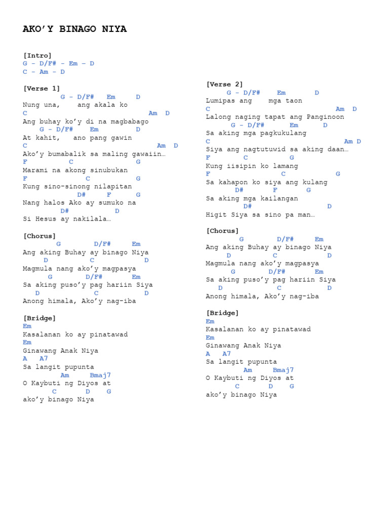Akoy Binago Niya | PDF
