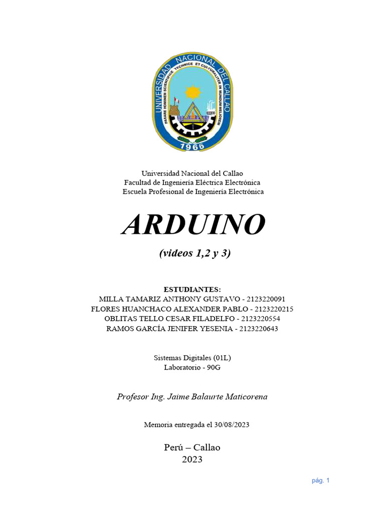 Arduino 1, 2, 3 | PDF | Arte | Informática