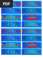 Labels and Front Cover Pages For School Reports (Editable) | PDF