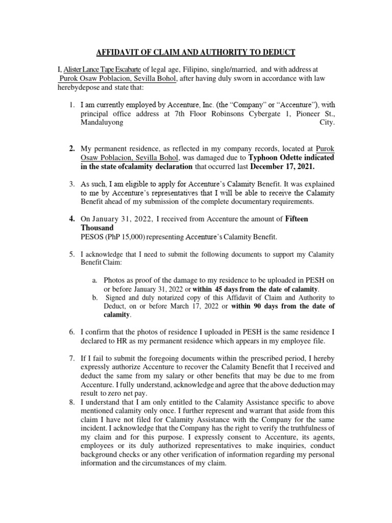 Affidavit of Claim and Authority | PDF | Affidavit | Government