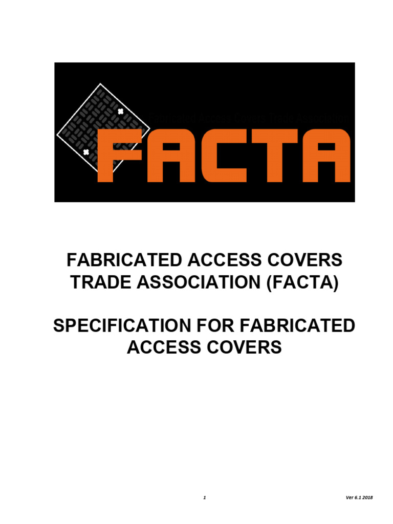 FACTA Specificatio v6.1 2018 | PDF | Corrosion | Stainless Steel