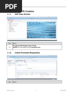 SAP Material PR Creation Guide | PDF