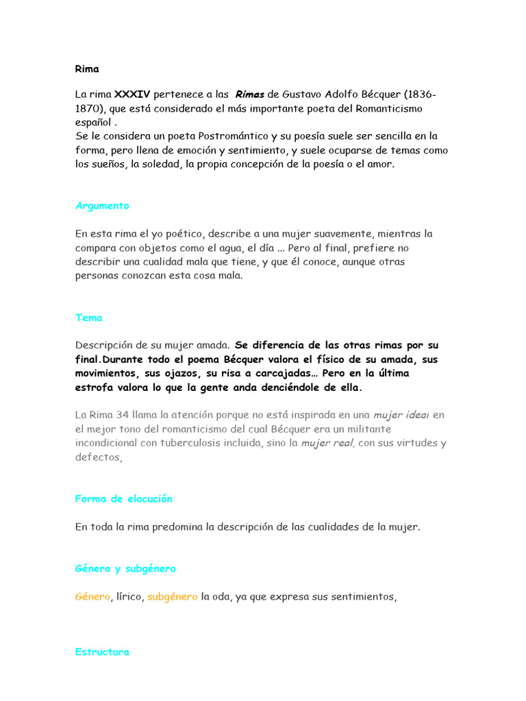 Rima | PDF | Poesía | Rima