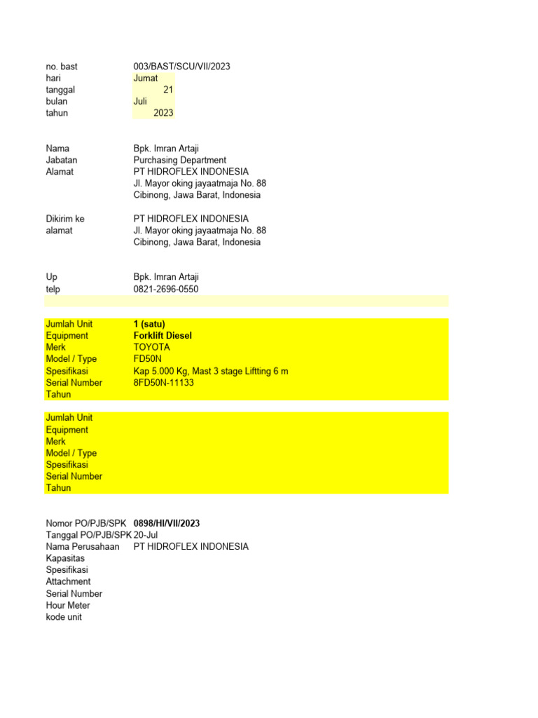 003 Bast PT Hidroflex Indonesia | PDF