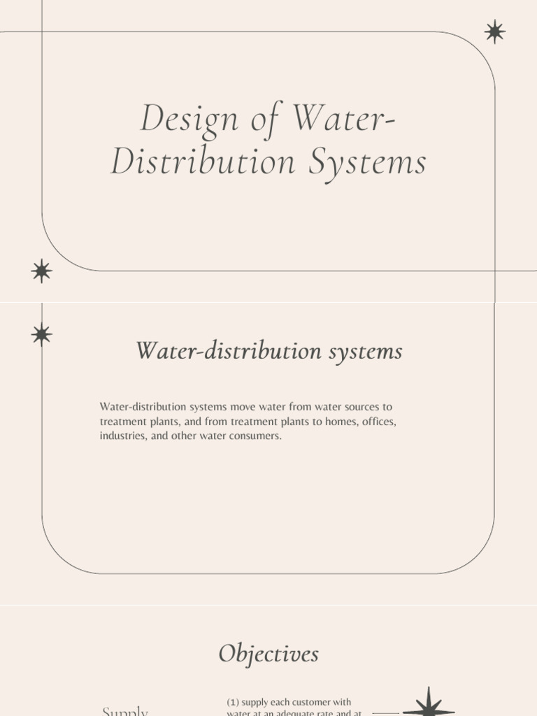 Design of Water-Distribution Systems | Download Free PDF | Water Supply Network | Water