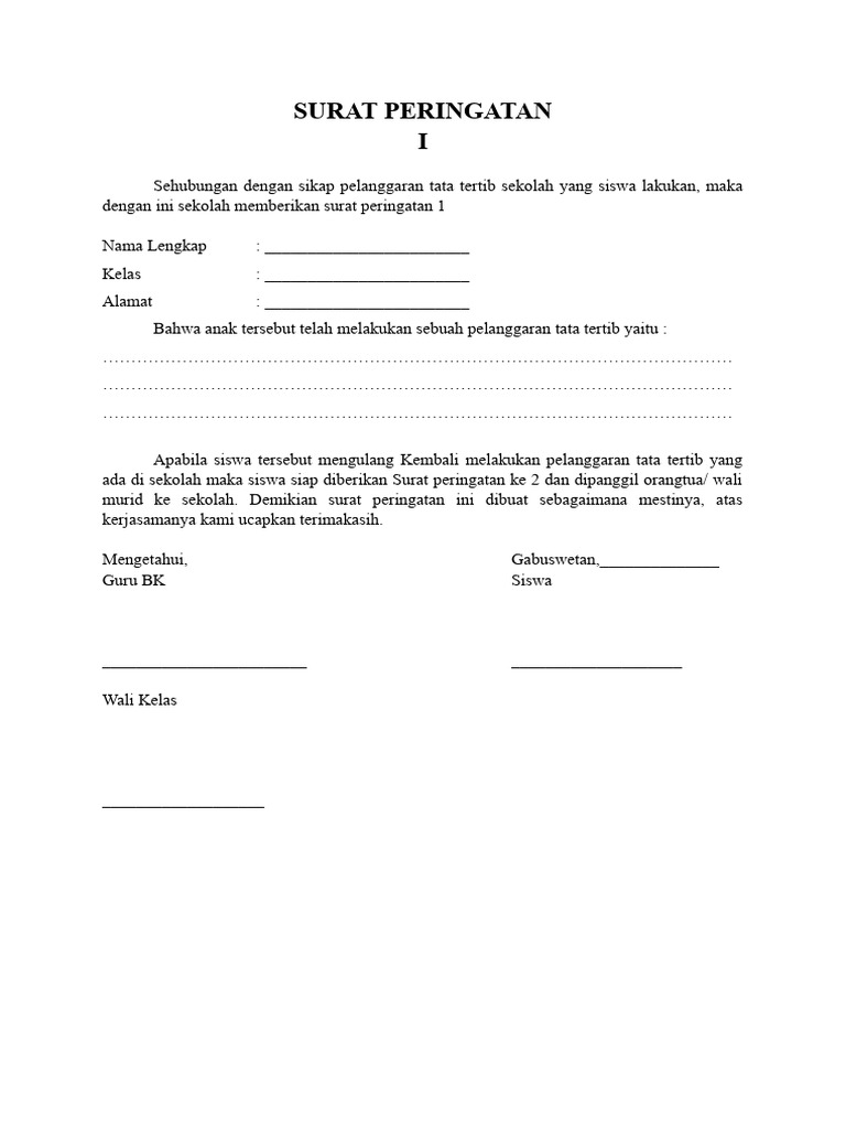 Surat Peringatan 1,2,3 | PDF
