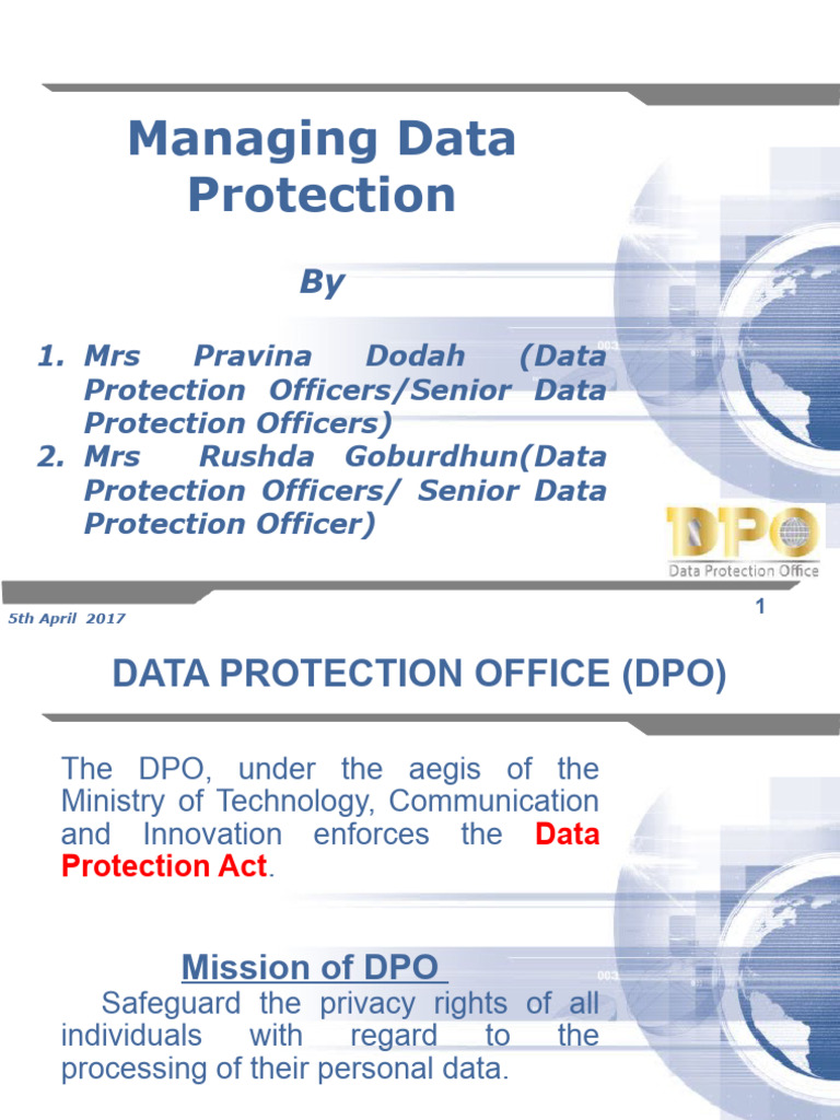 Managing Data Protection | PDF | Computers