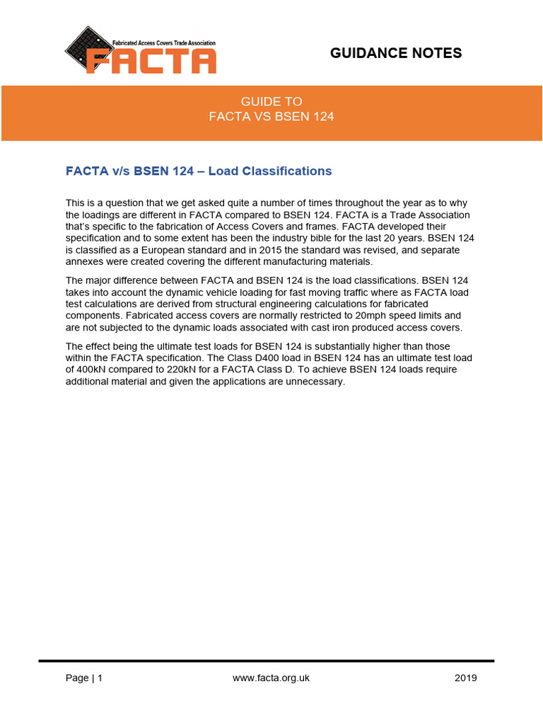 FACTA Vs BSEN 124 | PDF