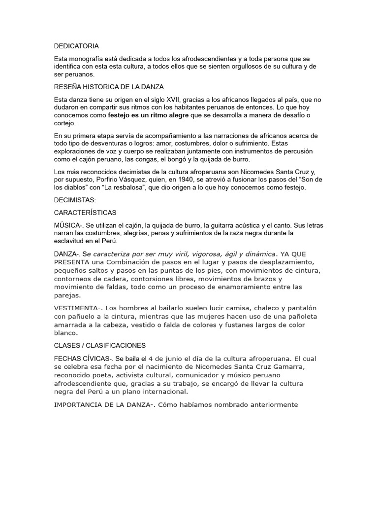 Festejo Monografía | PDF | Arte | Poesía