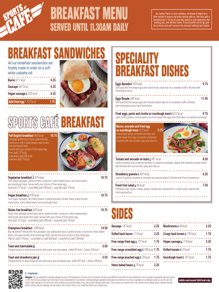 Sports Cafe Menu Uk | PDF