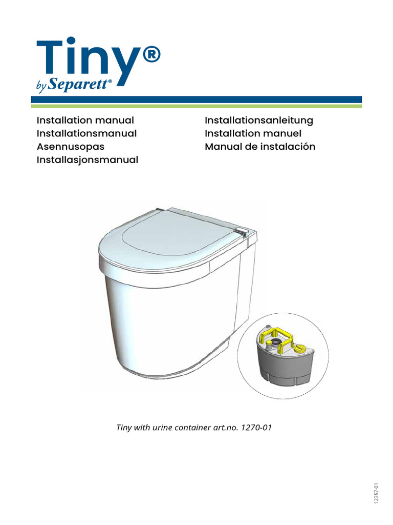 12357-01 Installation Manual Tiny With Urine Container | PDF | Pipe ...