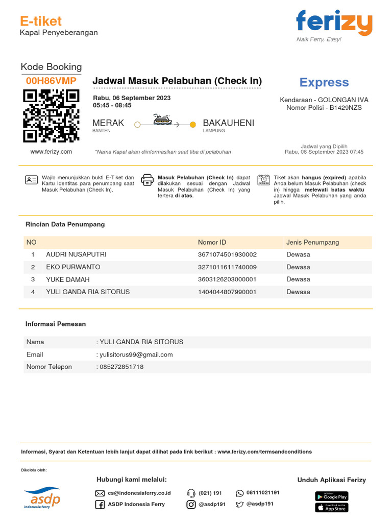 Eticket-Asdp W00232480098895 | PDF