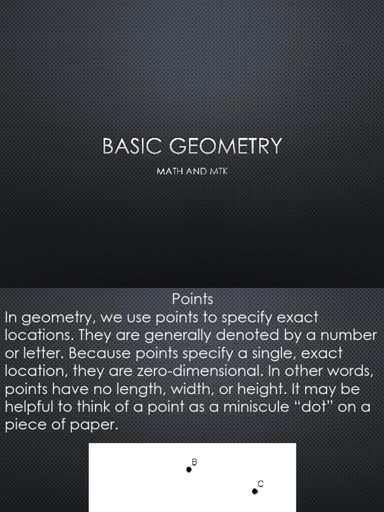 Basic Geometry | PDF | Line (Geometry) | Angle