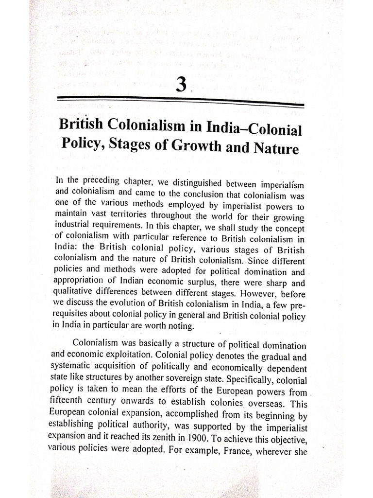 British Colonialism in India - colonial policy, stages of growth and ...
