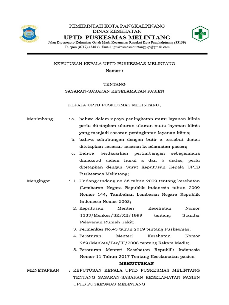 SK Tentang Pelaksanaan SKP | PDF