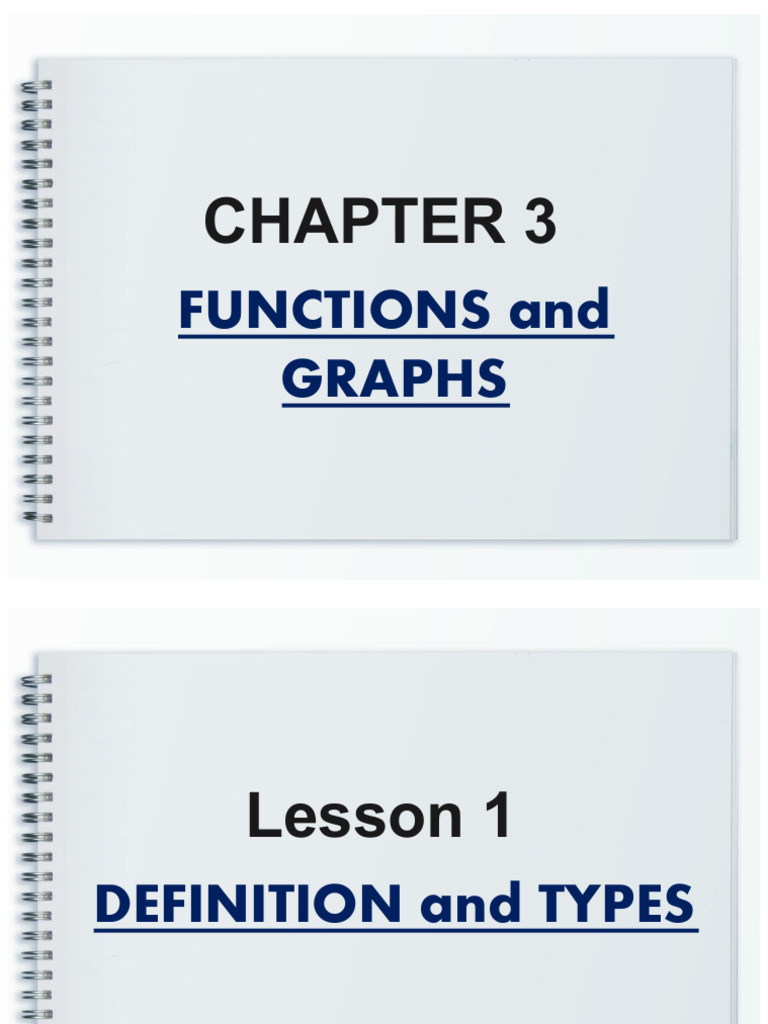 Chapter 3 (Lessons 1-4) | PDF | Function (Mathematics) | Mathematics
