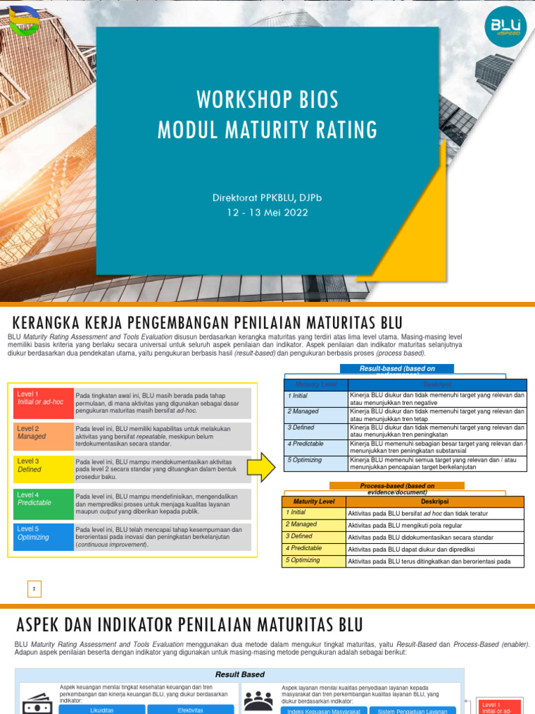 Materi Workshop Maturity Rating 2022 | PDF