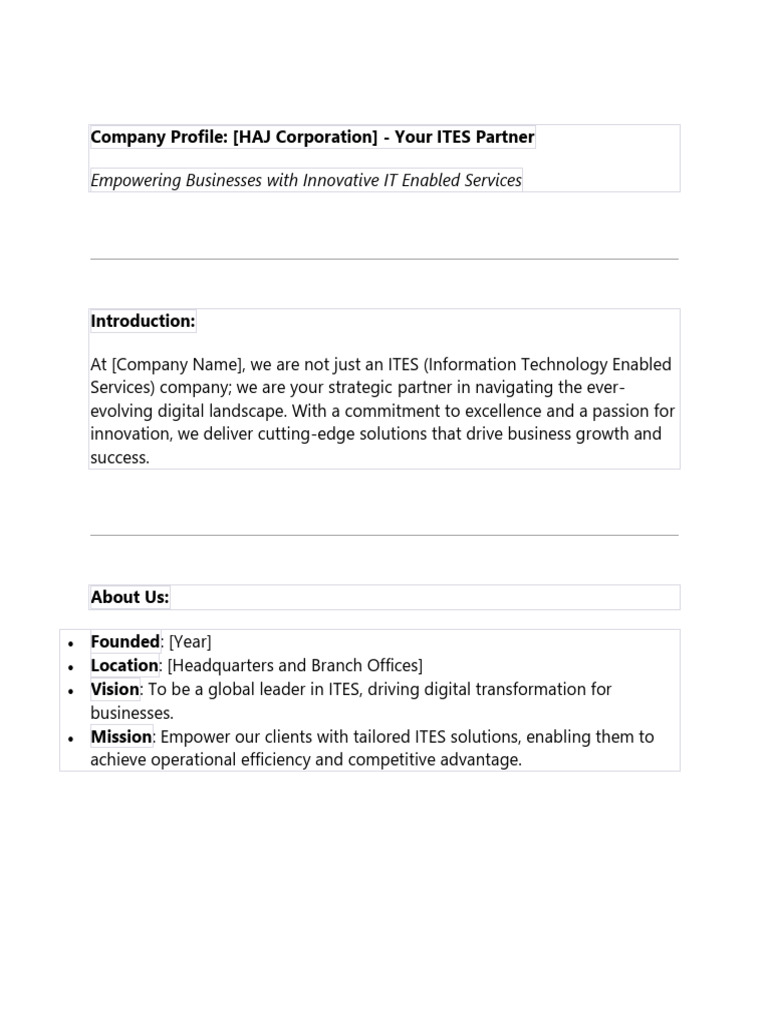 Company Profile HAJ Corporation | PDF