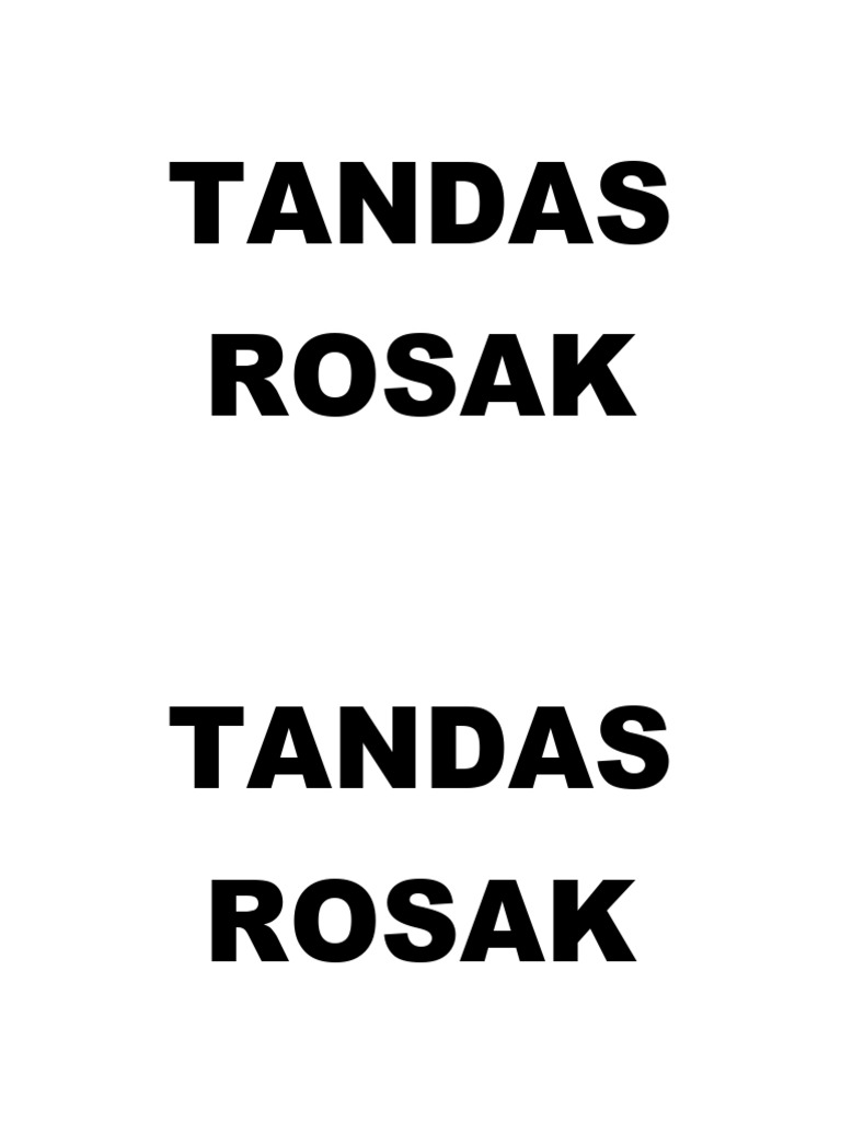 Bulat Tandas Rosak | PDF