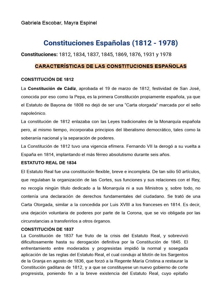 Constitucion Española Pdf Constitución España