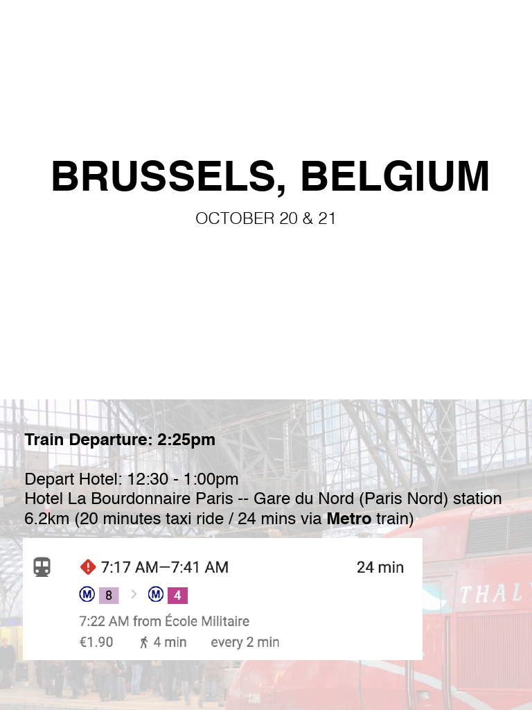 Brussels Itinerary1 | PDF