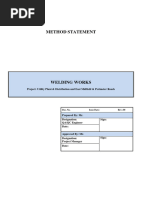 Method Statement For Welding PDF | PDF | Welding | Construction