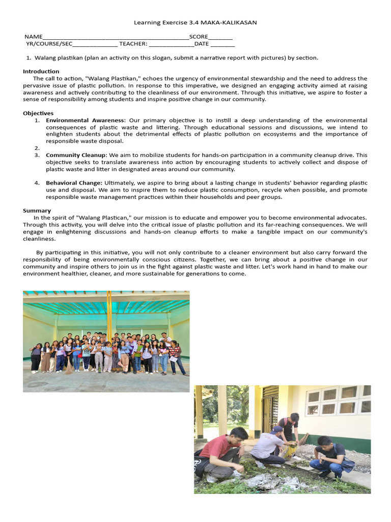 NSTP Module 3 Activity 3.4 Answer | PDF | Waste | Waste Management