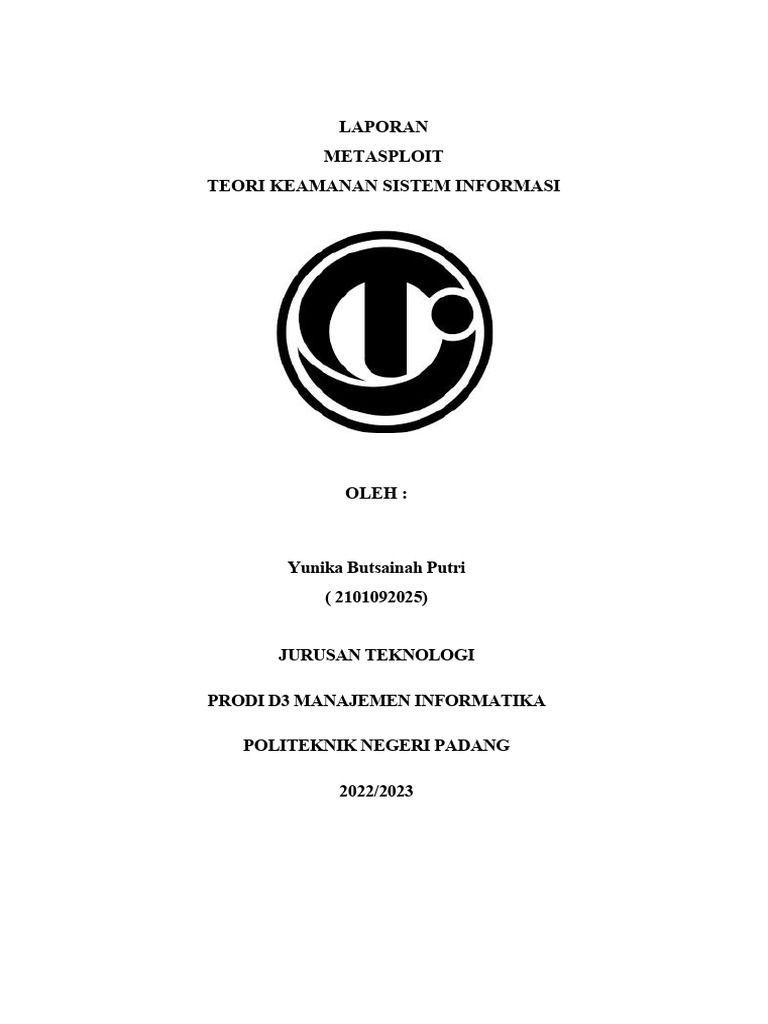 Laporan Metasploit-Yunika | PDF