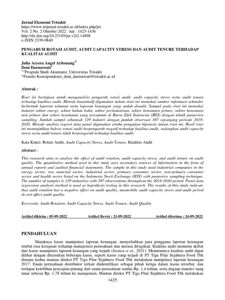 Jurnal Ekonomi Trisakti: Abstract | PDF