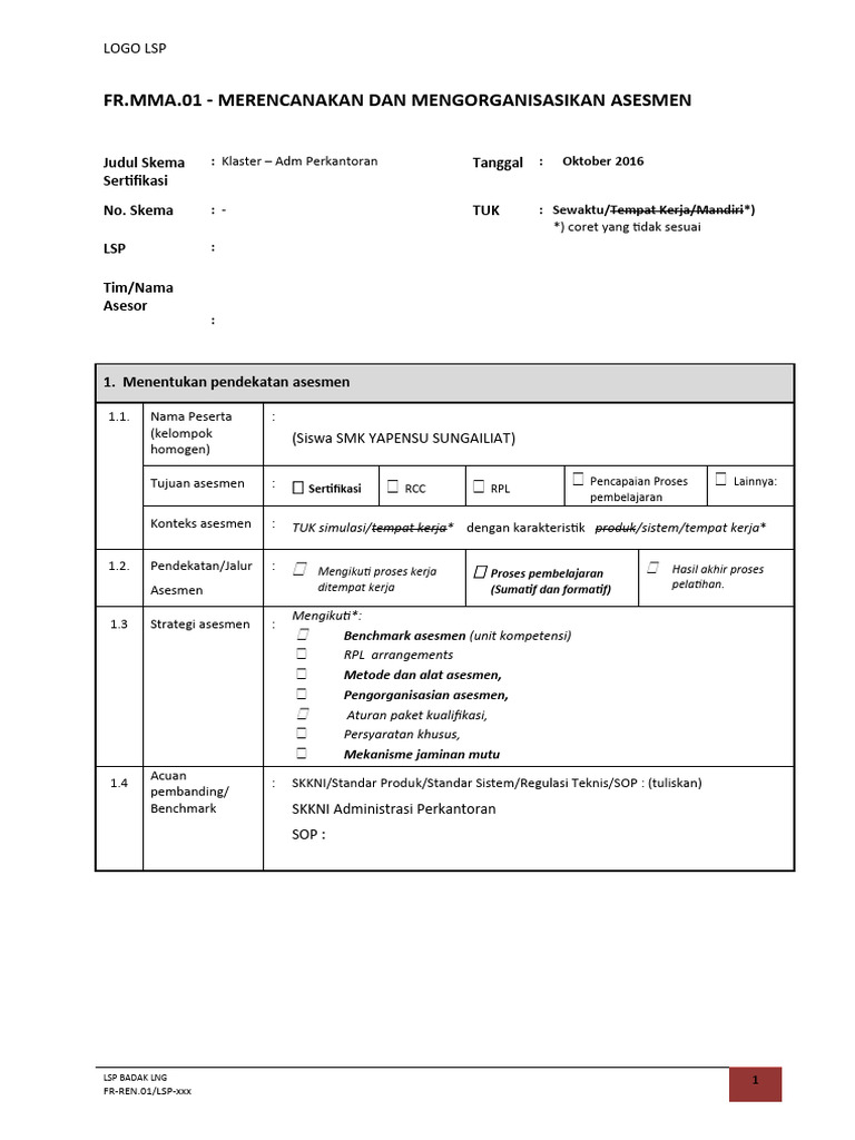 Form Mma 01 (No 1) | PDF