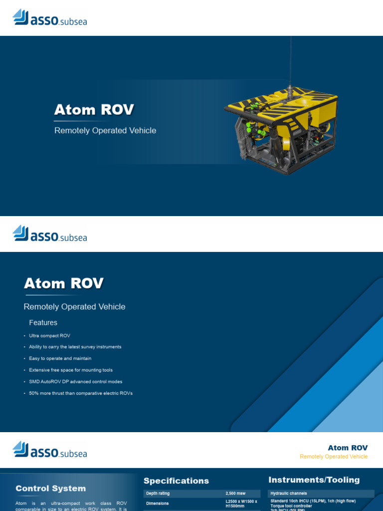 Atom ROV Specifications 2022 | PDF | Manufactured Goods