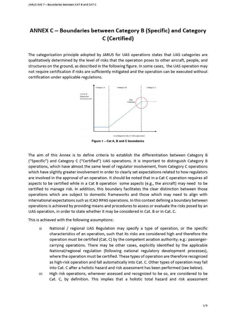 UAS Category B vs. C Boundaries Guide | PDF | Risk | Risk Assessment
