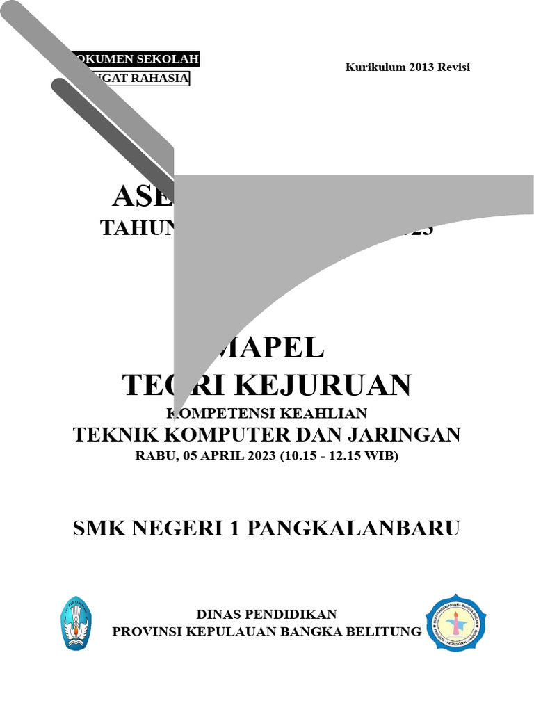 Cover Asesmen Sumatif - 2223 - Teori Kejuruan | PDF