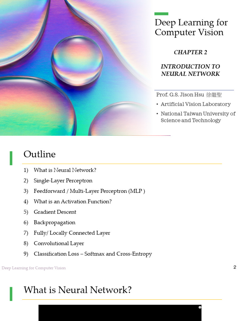 DLCV Ch2 Neural Network | PDF | Deep Learning | Artificial Neural Network